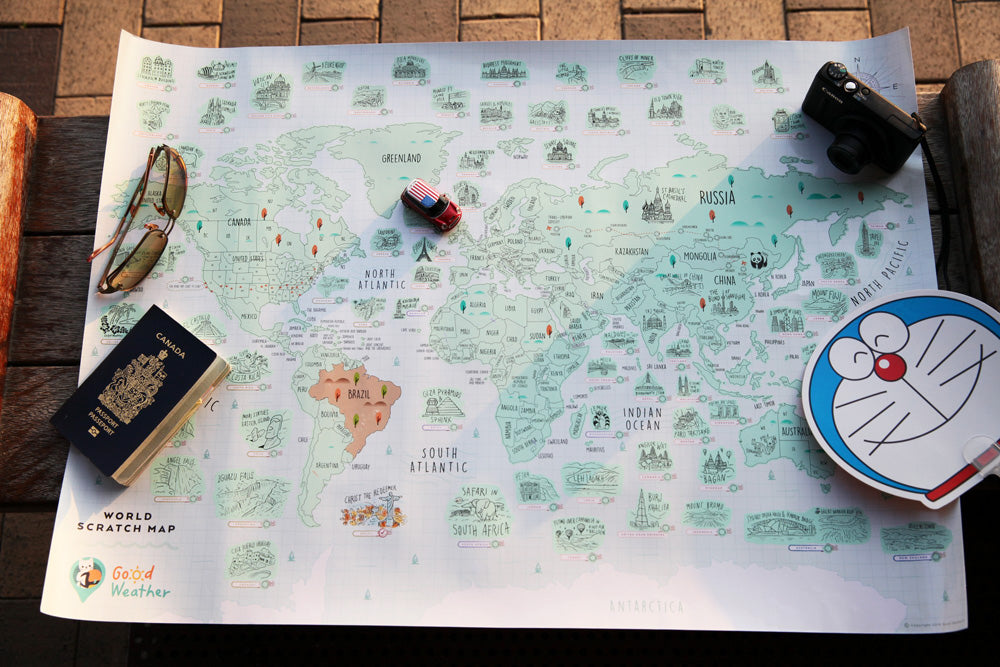 World Scratch Off Map - Scratch Off World Scratch Map Travel Poster ...