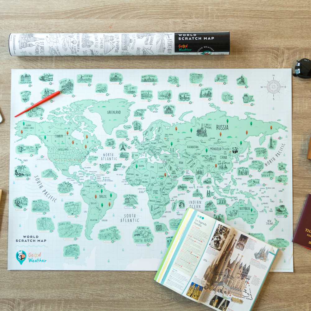 World Scratch Off Map - Scratch Off World Scratch Map Travel Poster ...